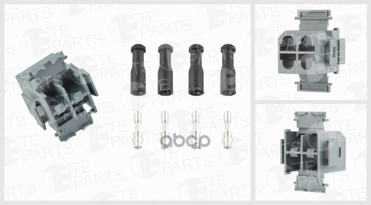Разъём 4х контактный 2Х2, К-тация: 4-pin, 4 уплотнения VOLVO TE PARTS арт. 7760035