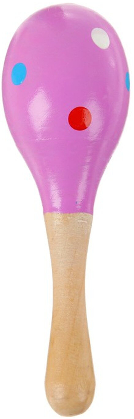 Деревянный маракас "Горох и полоска" с погремушкой, детский музыкальный инструмент, игрушка на развитие слухового восприятия и чувства ритма, цвета микс