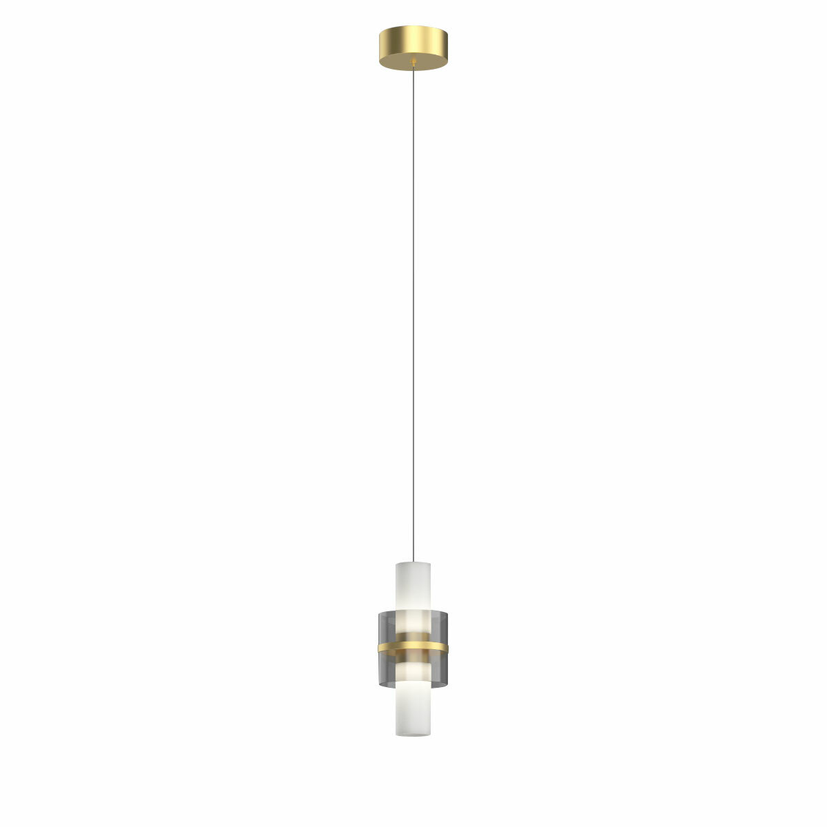 Подвесной светильник Delight Collection MD22001004 MD22001004-1A gold, Белый/Золотой/Дымчатый, LED, 1 x 4.8 Вт.