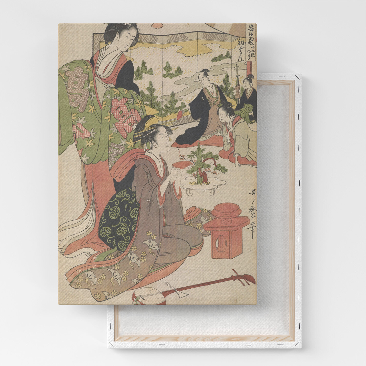 Картина на холсте, репродукция / Китагава Утамаро - Komei bijin mitate / Размер 40 x 53 см