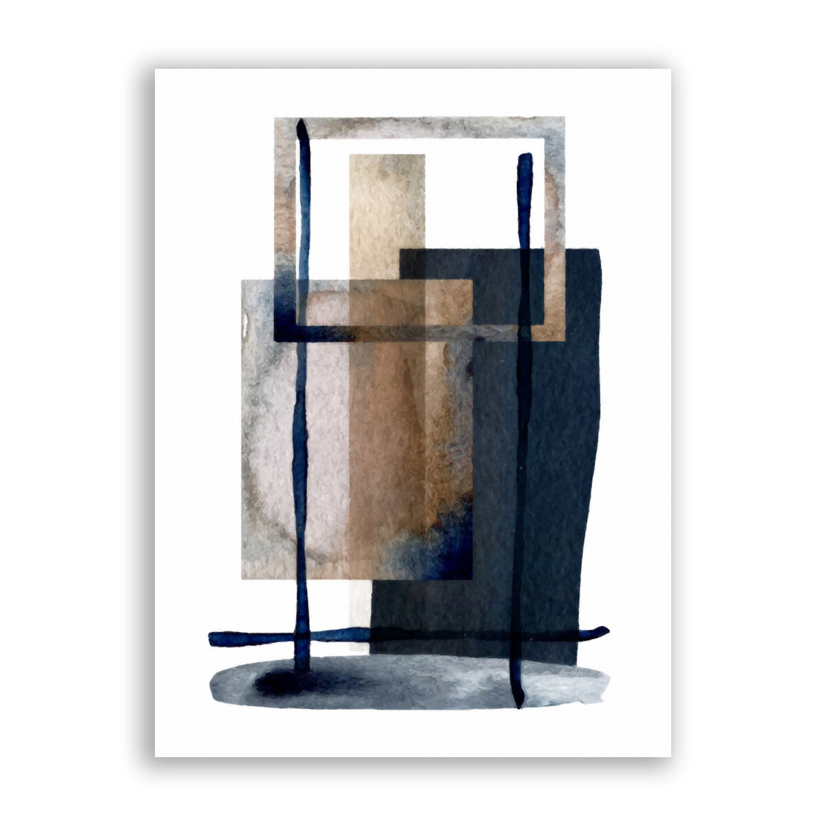 Постер плакат на бумаге / Abstract / Абстракция / Размер 80 x 106 см