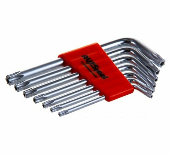 Набор ключей Г-образных TORX с отверстием TH10-TH40 "AV Steel" 7 предметов