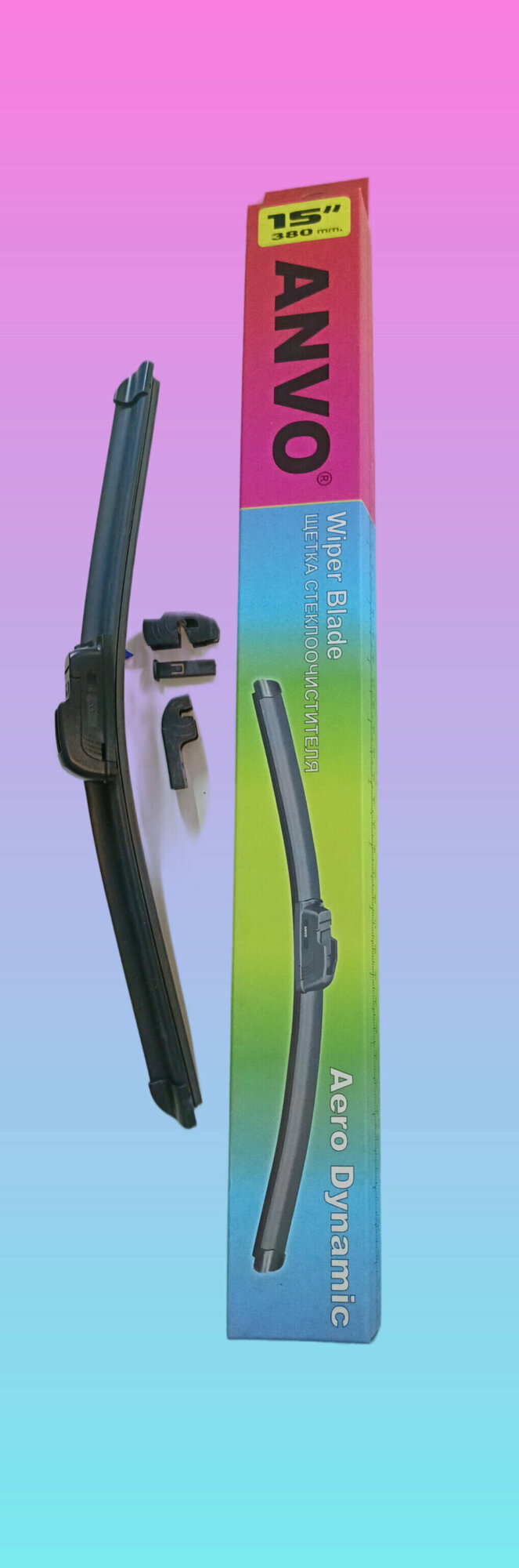Щетка стеклоочистителя бескаркасная ANVO 38см (1 шт.)