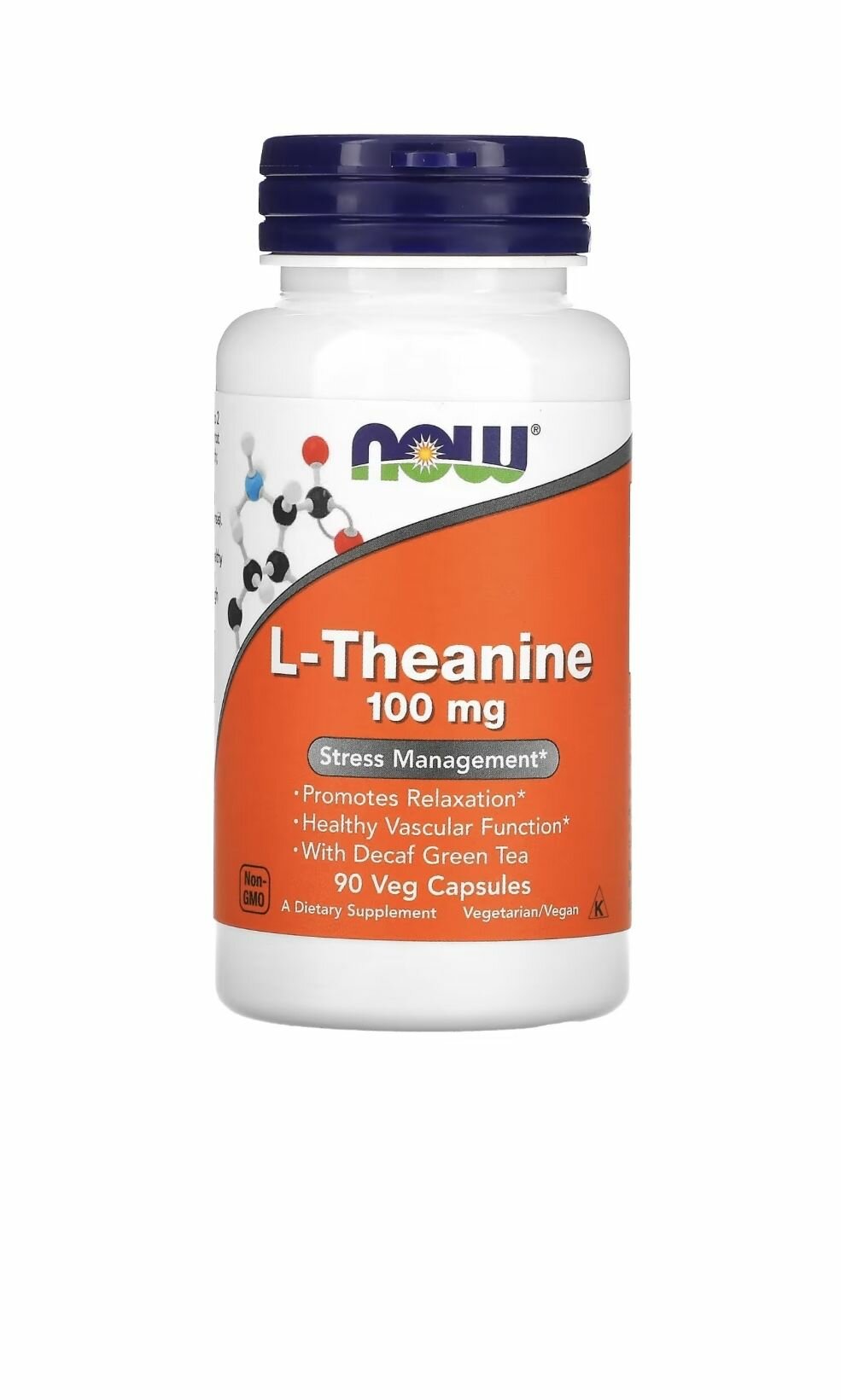 Аминокислота L-Теанин NOW L-Theanine 100 mg 90 капсул