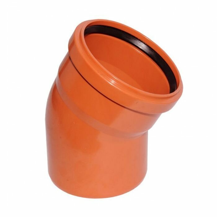 Отвод ф 110мм 30гр наружный (рыжий)