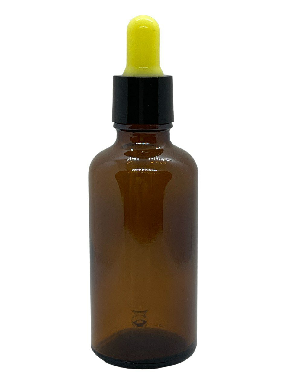 Набор пипеток для эфирных масел, флакон 50 мл, 6 штук, янтарное стекло, черная крышка, желтая груша