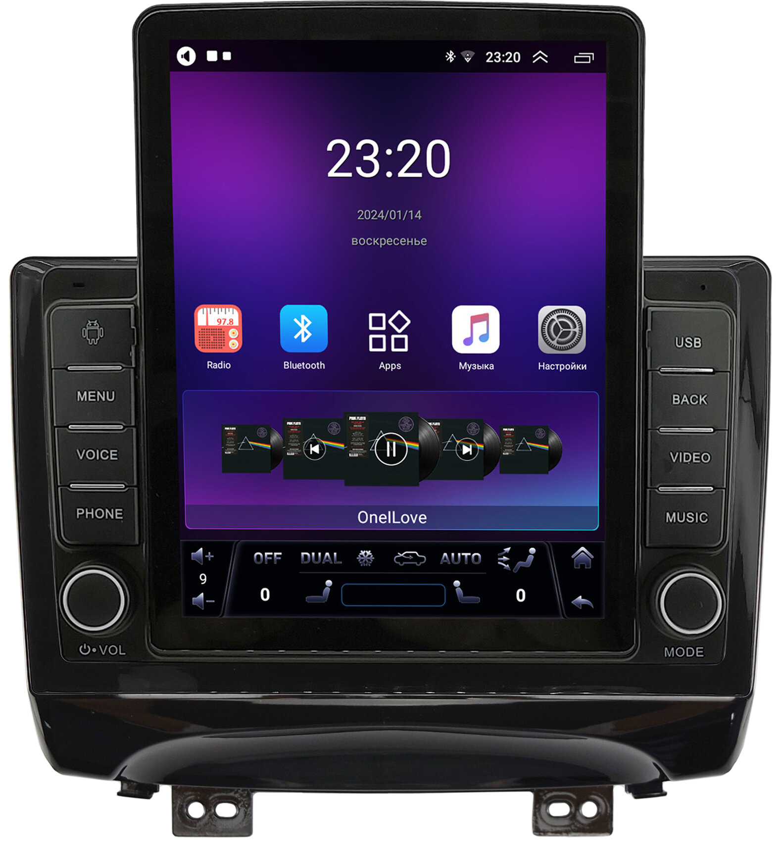 Штатная магнитола JAC S3 2014-2024 Canbox GTR095-10-1146 на Android 10 (QLed, 4/64, DSP, CarPlay)