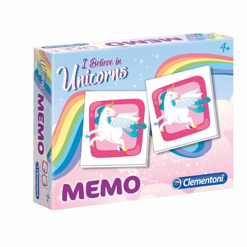 Clementoni. Настольная игра "Мемо Pocket Unicorn" (Единорог)