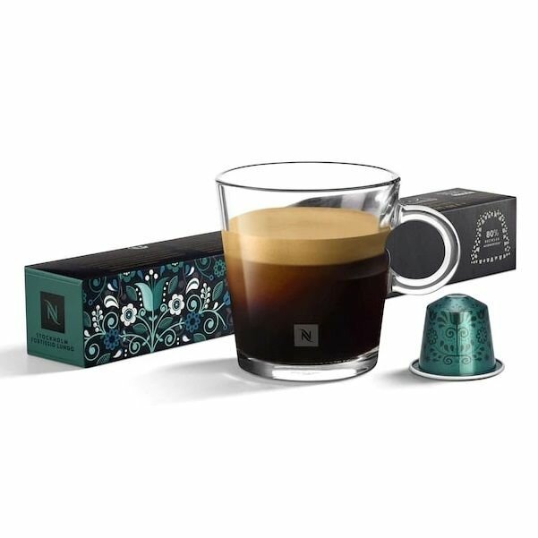 Кофе в капсулах Nespresso World Explorations Stockholm Fortissio Lungo, интенсивность 8, 10 порций, 10 кап. в уп,