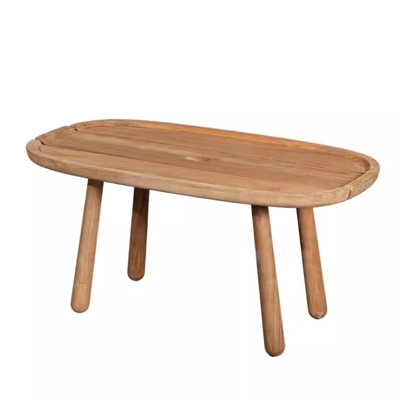 Уличная мебель в стиле Fern Outdoor Lounge, цвет можно выбрать при заказе (Длинный кофейный столик 120*60*35 см, тиковое дерево)