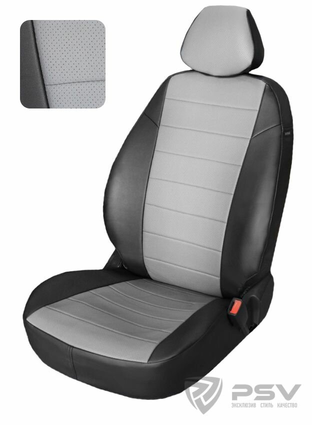 Чехлы в машину для Mazda 6 II 2007-2013 г. - седан черно-серый аригон