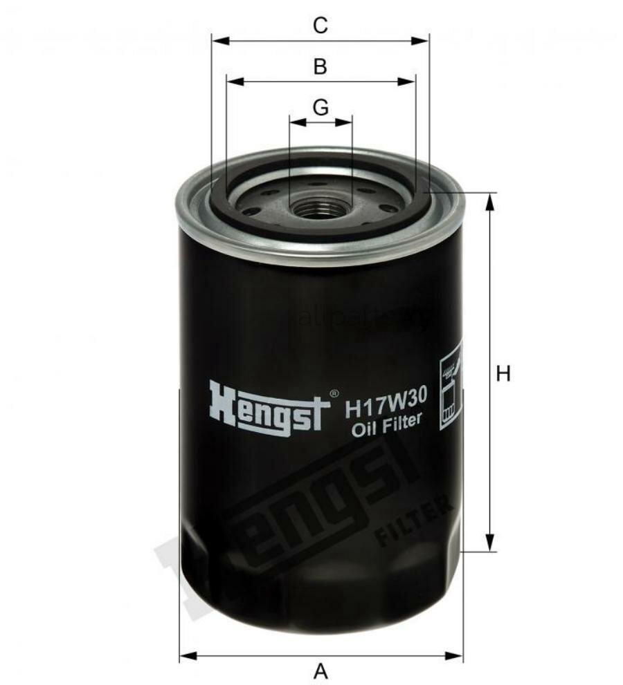 HENGST FILTER H17W30 Фильтр масляный