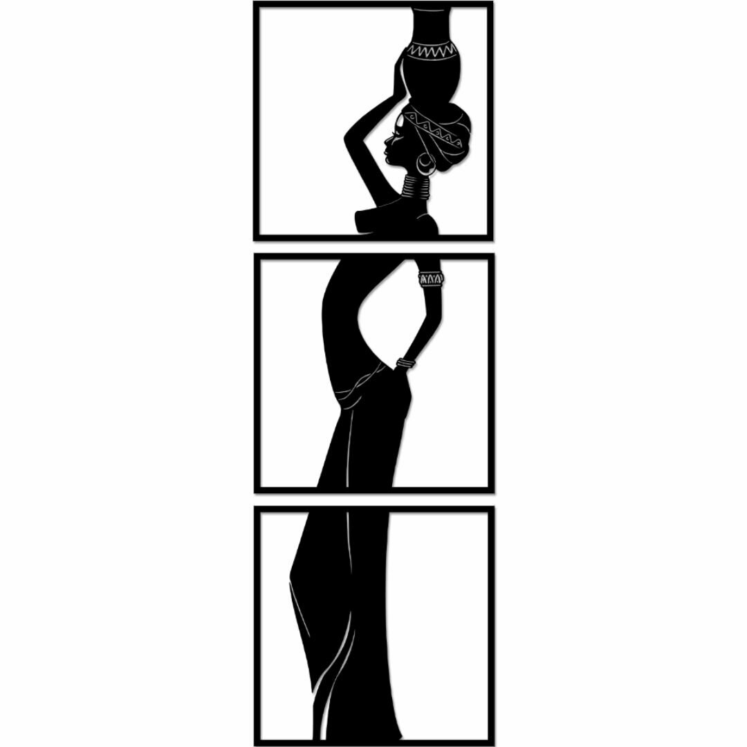 Интерьерное панно "Женщина с кувшином" 1840*600 мм (3 элемента) / Составная картина