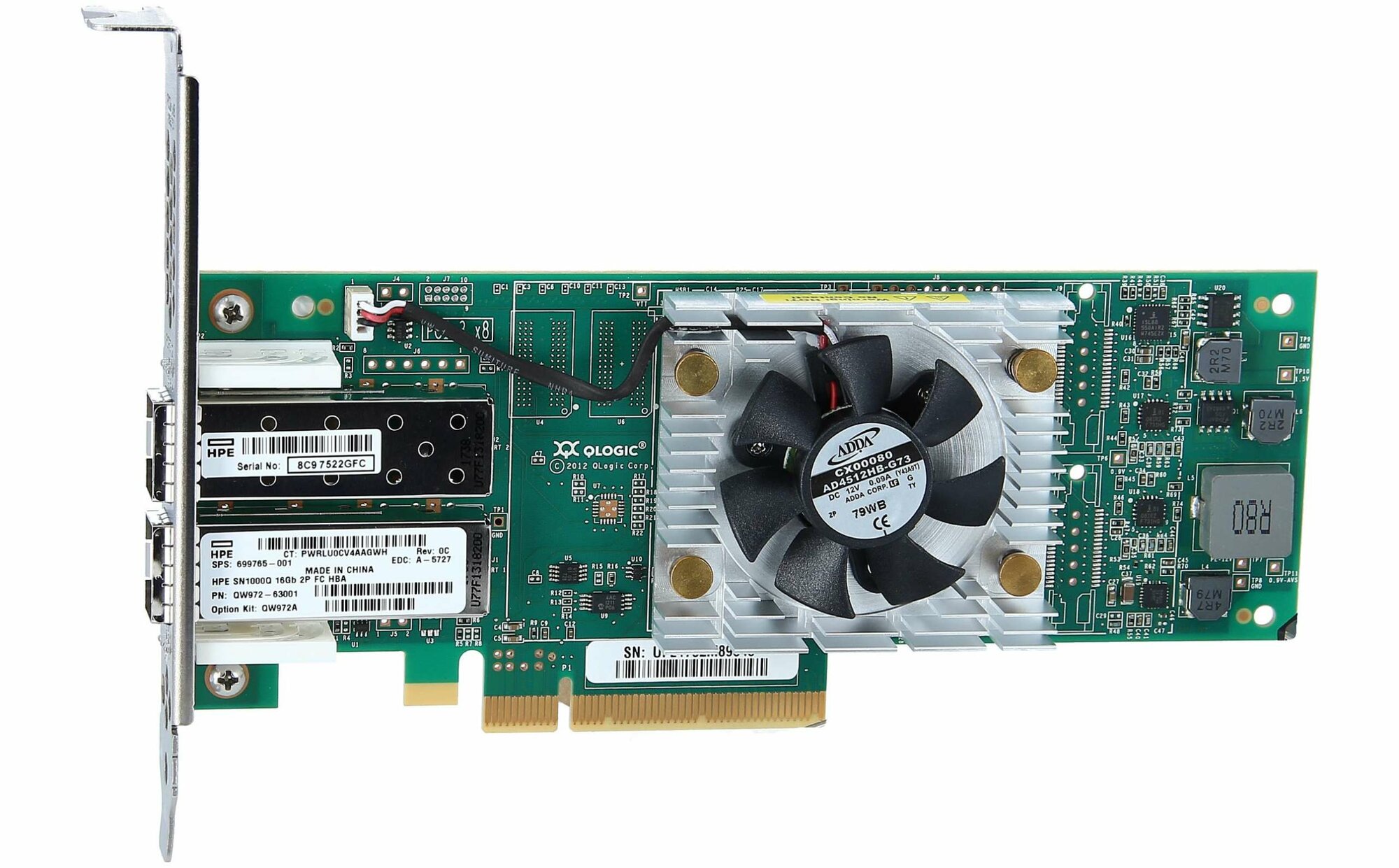 Адаптер-HBA HP StoreFabric SN1000Q 699765-001 2х16Gb SFP+ FC QW972-63001