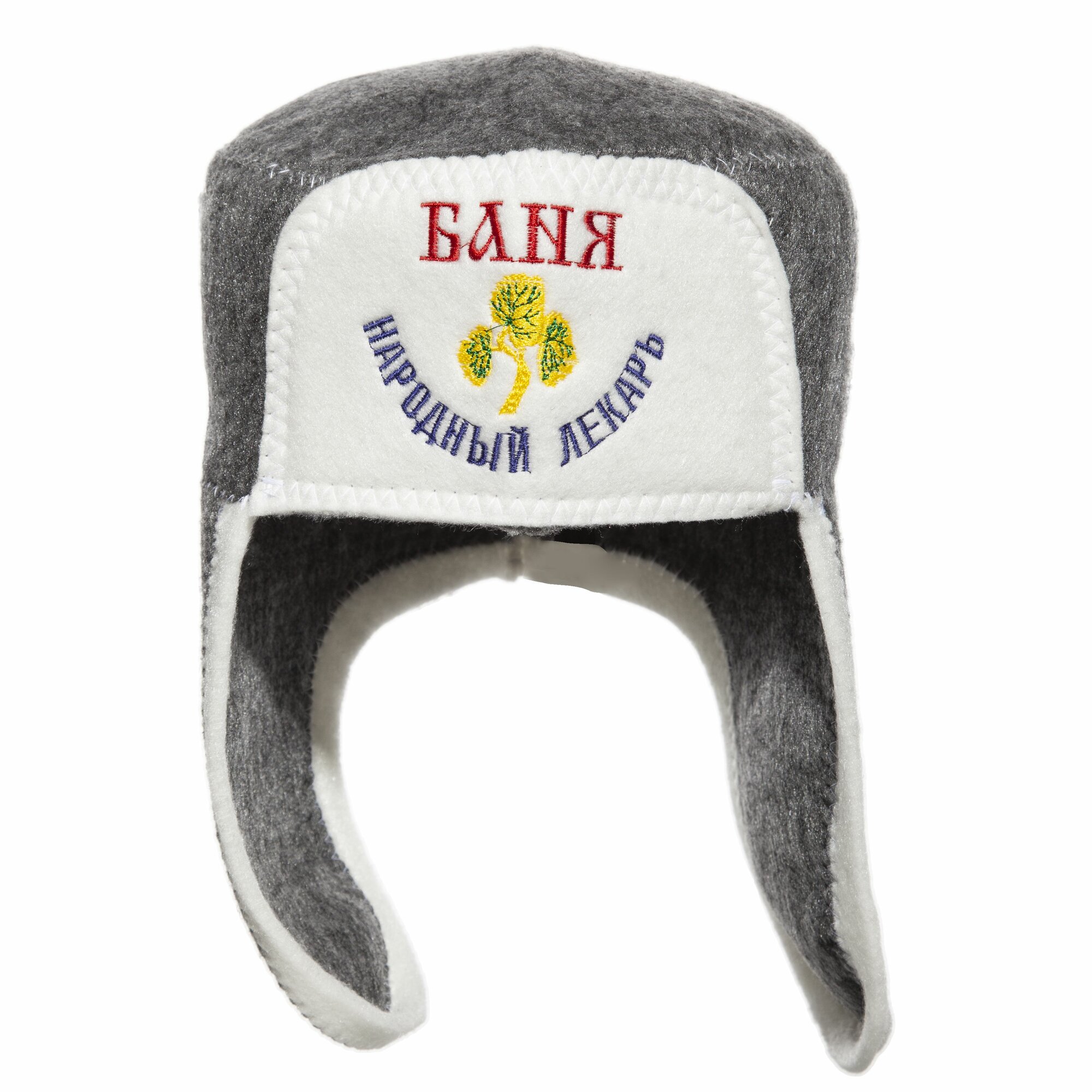 Шапка для бани ушанка "Баня - народный лекарь"