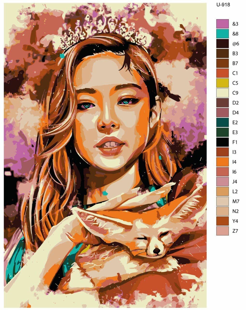 Картина по номерам U-918 "K-pop группа Blackpink. Дженни (Jennie)" 50x70 см
