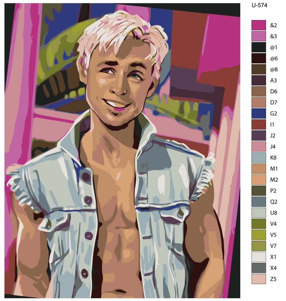 Картина по номерам U-574 "Фильм Барби (Barbie). Кен (Ken)" 40x50 см