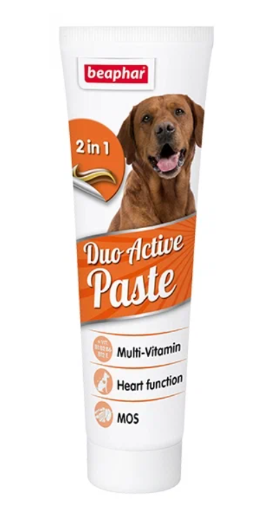 Мультивитаминная паста двойного действия для собак Beaphar Duo Active, 100 гр