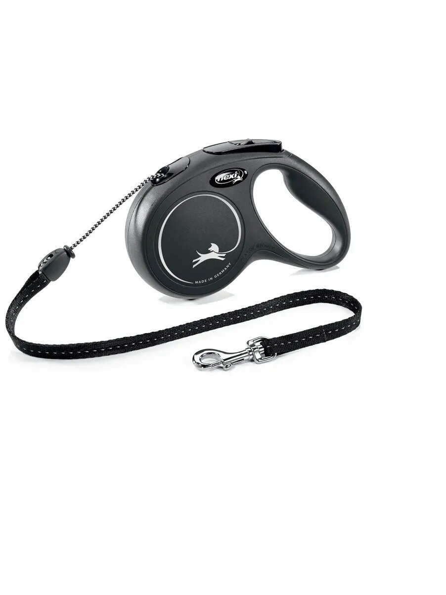 Flexi Рулетка New Classic S 8м до 12кг (трос) черная