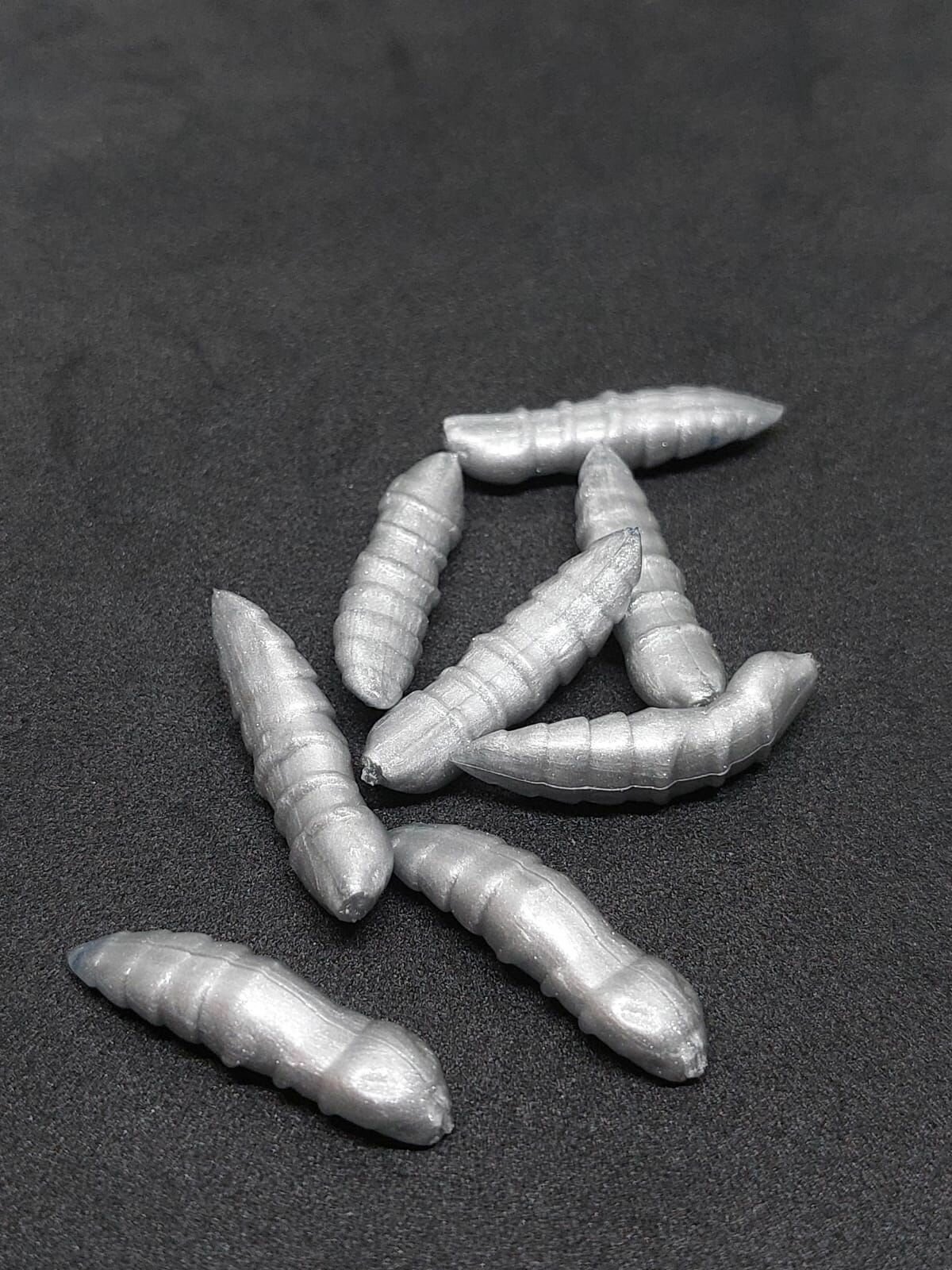 Силиконовые приманки. Съедобные. PUPA. Цвет Серебро