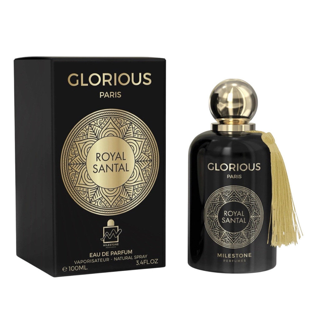 Древесные духи Milestone Glorious Royal Santal / Парфюмерная вода 100 мл / Аромат Майлстоун Глориос Ройял Сантал / Парфюм для женщин и мужчин