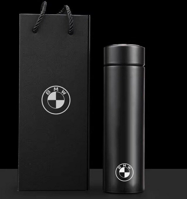 Термокружка БМВ в подарочной коробке, с датчиком темературы