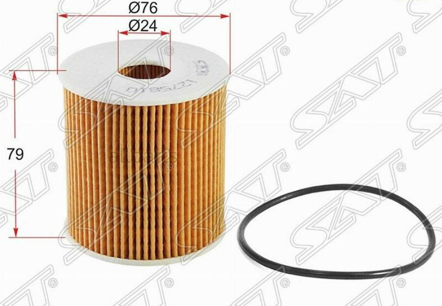 SAT ST-1275810 Фильтр масляный Volvo S60 00-10 / XC90 02-14