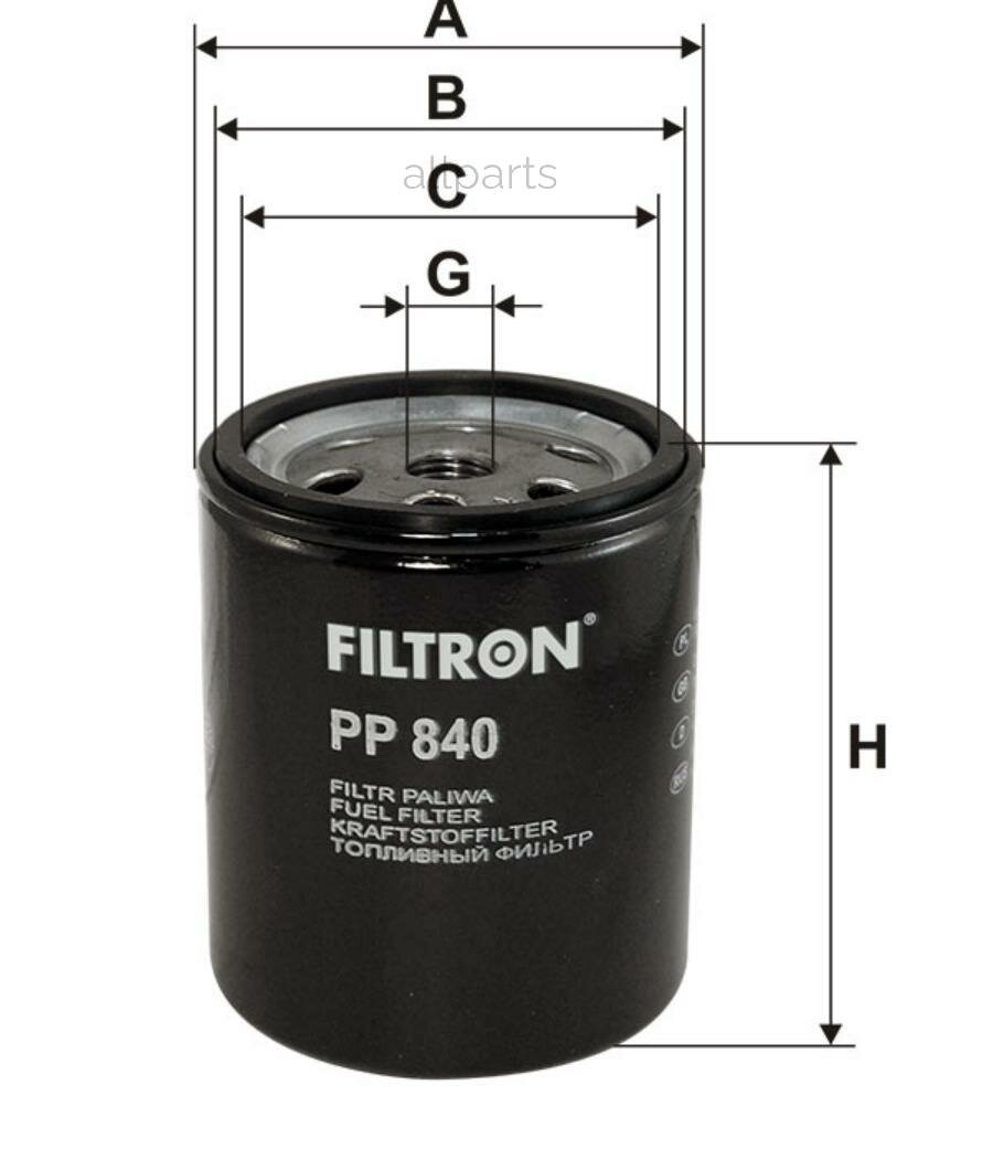 FILTRON PP840 фильтр топливный!\ MB W123/W460/W463 2.0D-3.0D/TD <92
