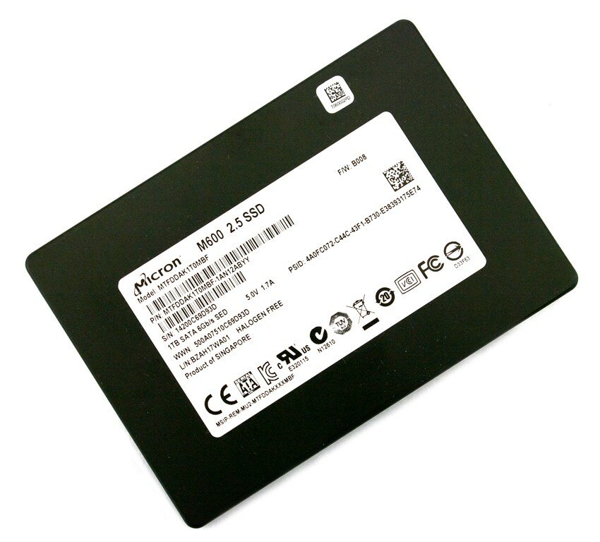 SSD 2.5" SATA 6Gb/s 1 TB Micron M600, Micron® 16nm MLC, 560/510 MB/s, 400TBW (MTFDDAK1T0MBF)