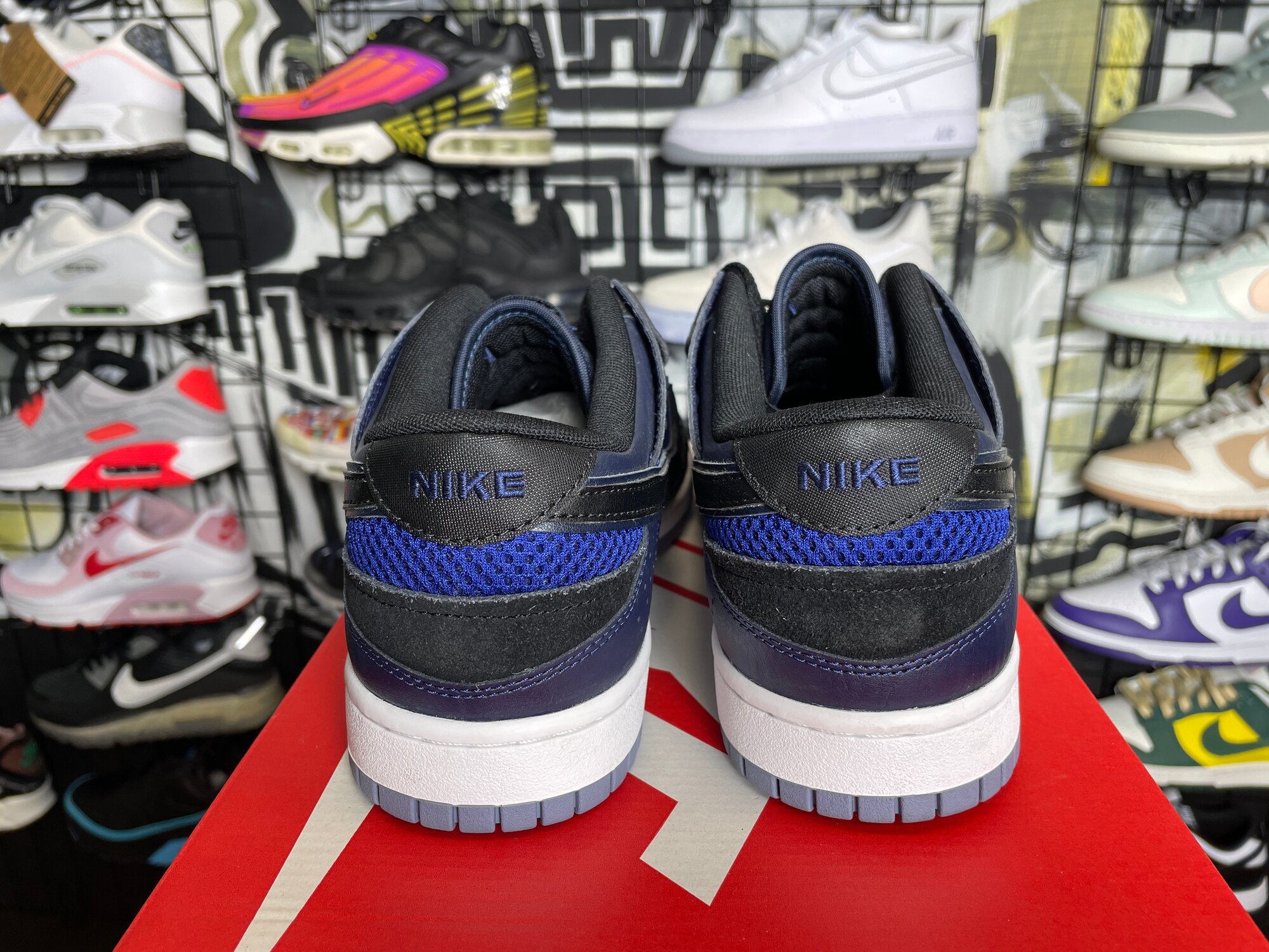 Кроссовки NIKE Dunk Low Scrap Navy, размер 42.5 EU | 27 CM| 9 US, темно-синий — фото 1