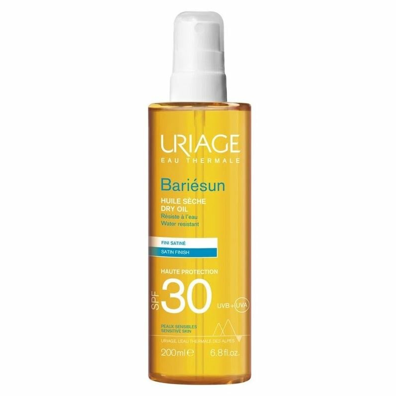 Спрей Uriage Bariesun Bariesun Dry Oil SPF 30, Сухое масло-спрей SPF 30 для тела и волос, 200 мл