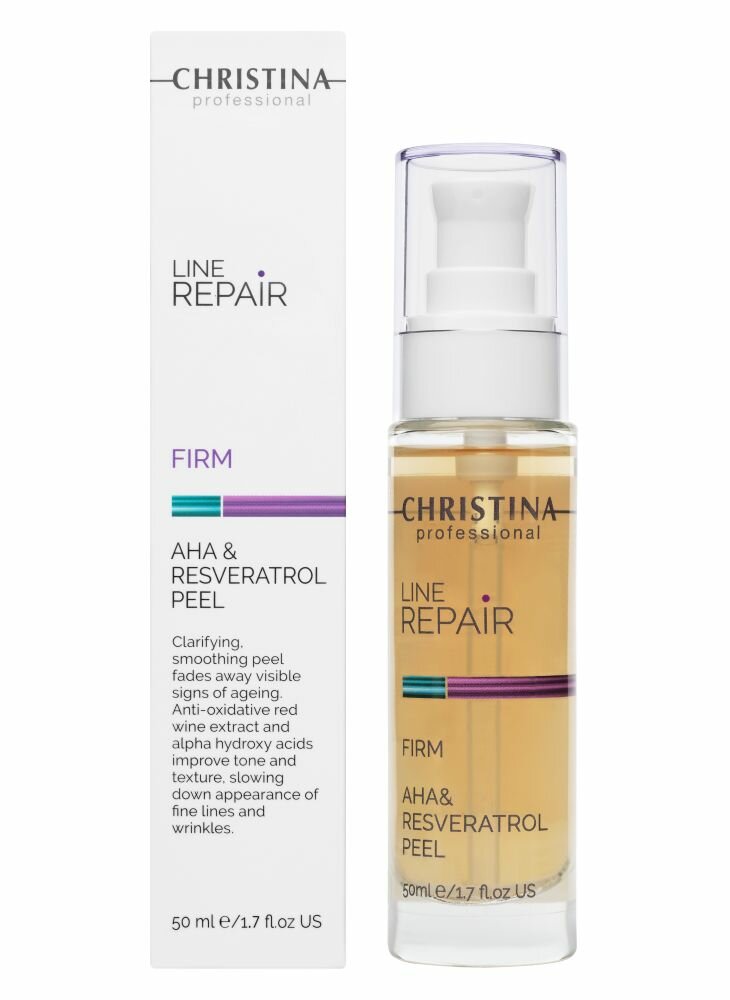 Кислотный пилинг Christina Firm Aha & Resveratrol Peel для всех типов кожи очищение лица 50 мл