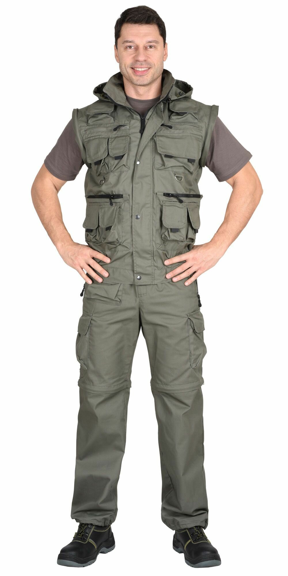 Костюм сириус-тигр куртка, брюки (тк. Rodos 245) Оливковый