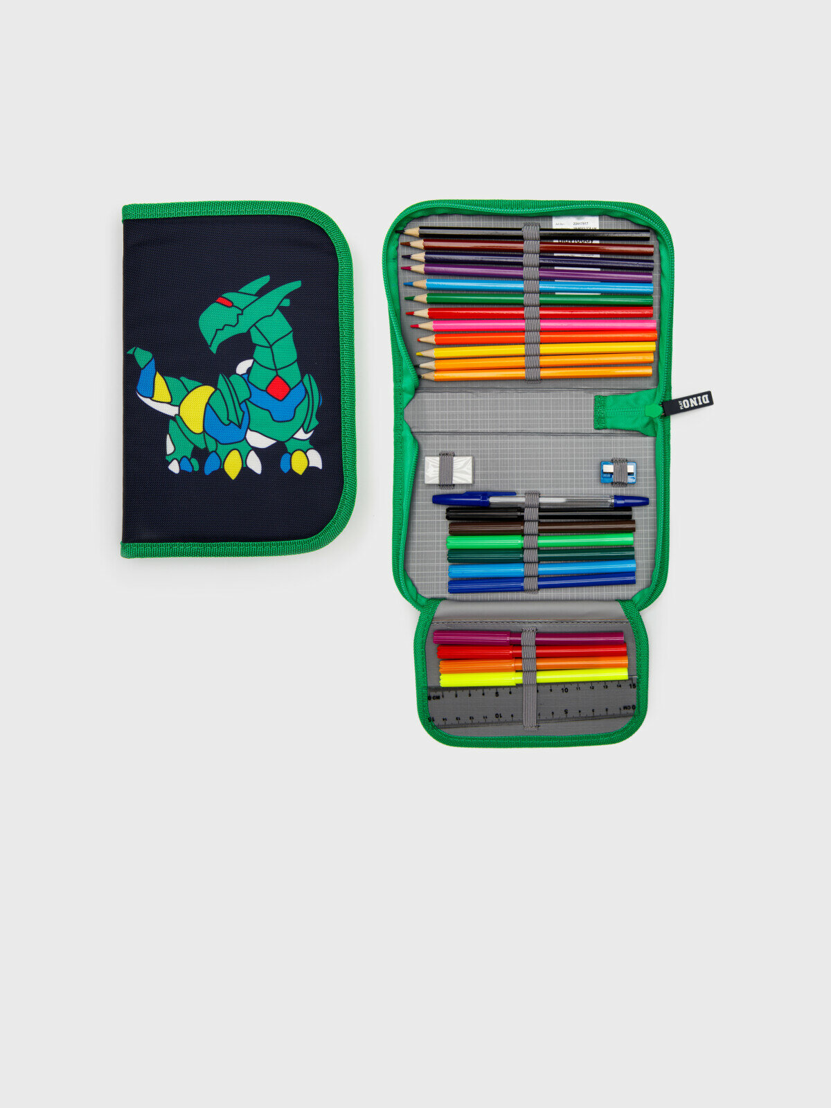 Пенал с наполнением для мальчика PlayToday, размер 20,5*13,5*4 см, темно-синий