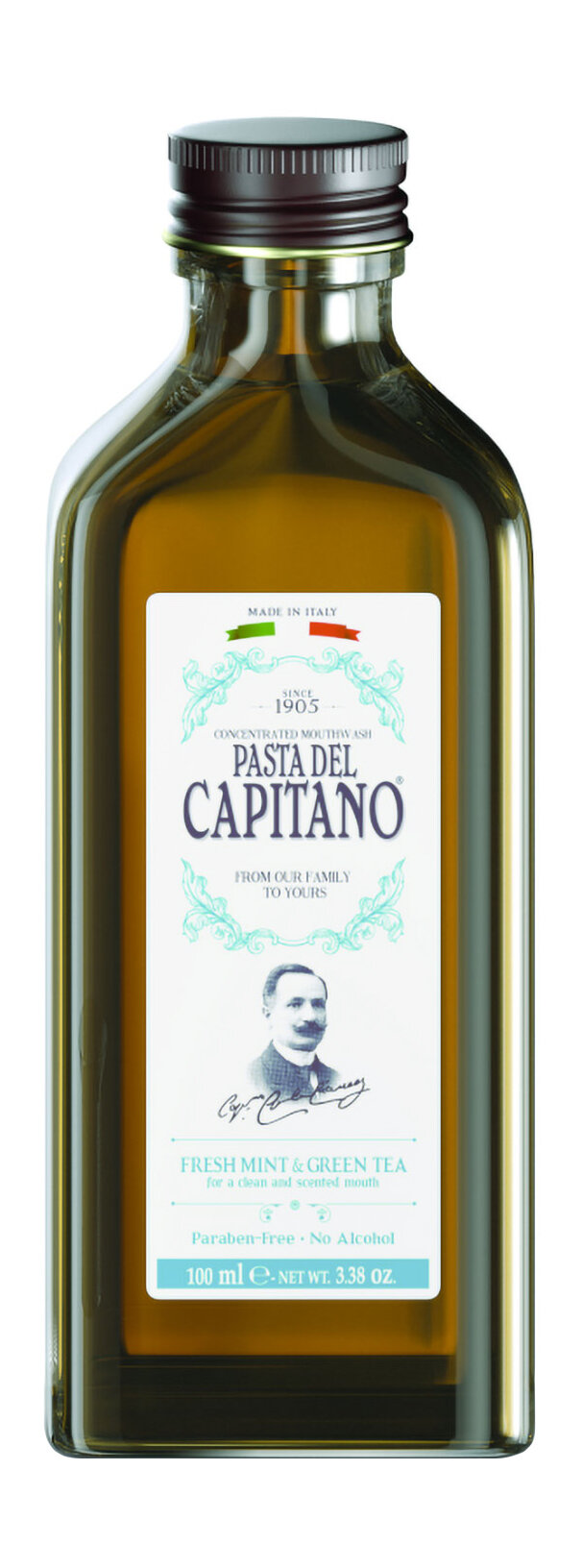 Pasta del Capitano Ополаскиватель для полости рта 1905 Fresh Mint & Green Tea Concentrated, 100 мл
