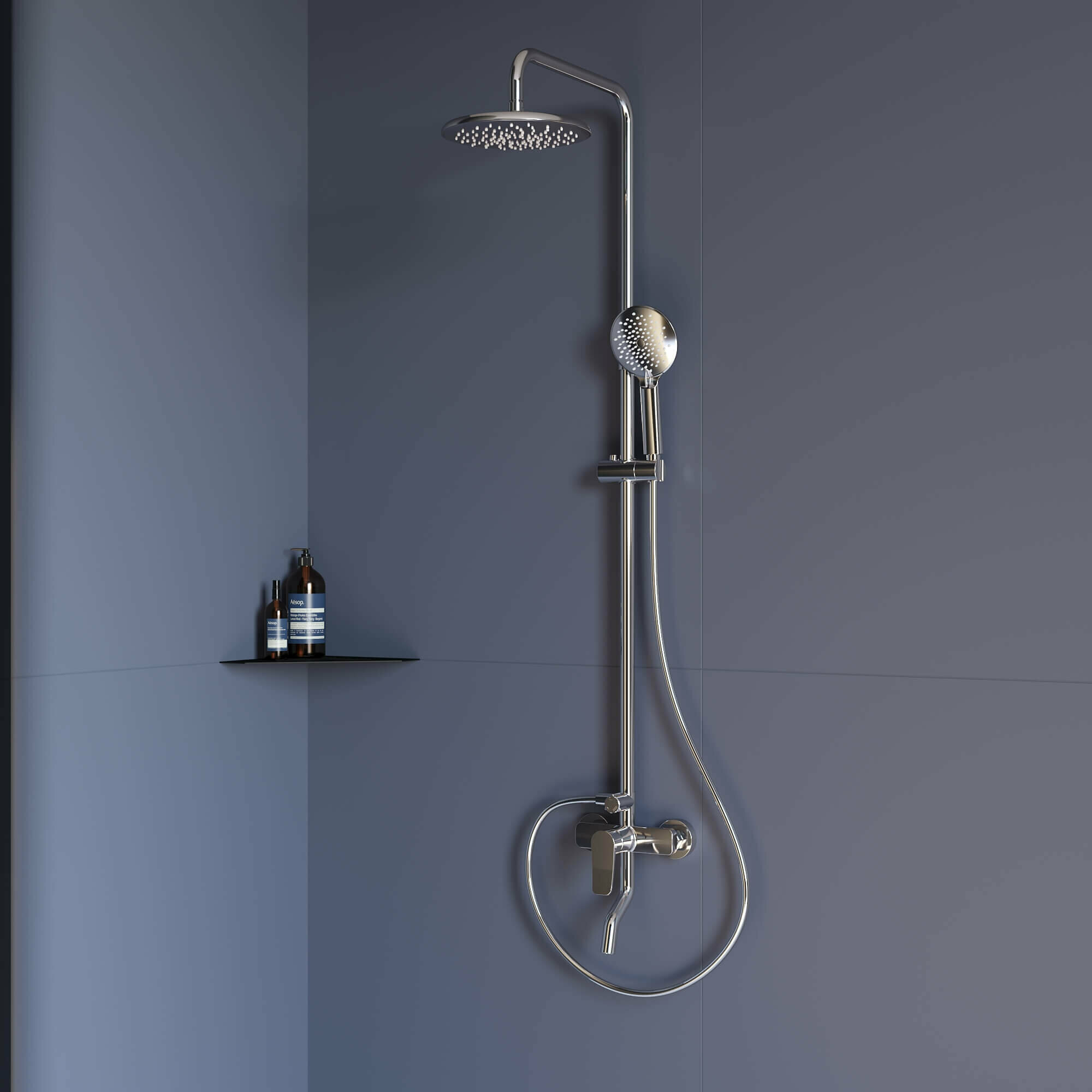 Душевая стойка RGW Shower Panels SP-25 хром, с изливом