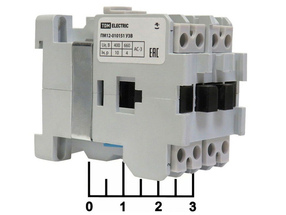 Миниконтактор (пускатель) 400V 10A ПМ12-010151 TDM (дополнительные контакты NC)