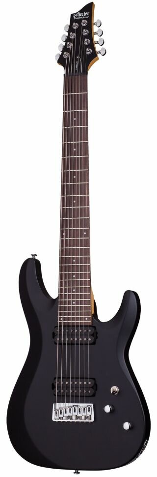 Электрогитара Schecter C-8 Deluxe SBK, 8 струн, 24 лада, Корпус: липа