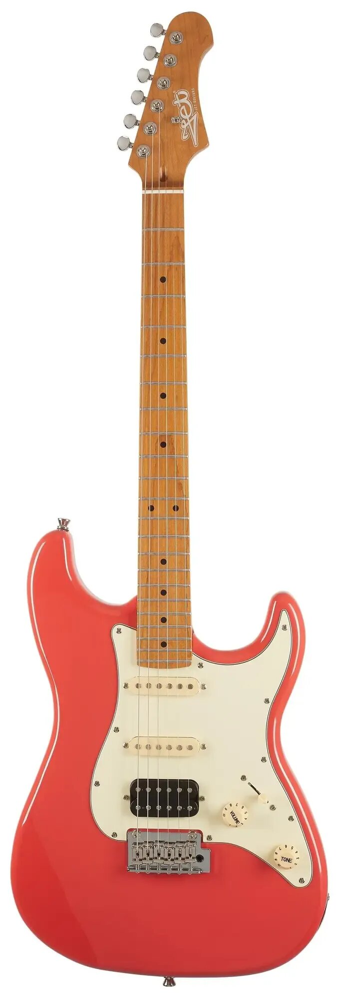 Электрогитара JET Guitars JS-400 Stratocaster HSS Maple FB Coral Red