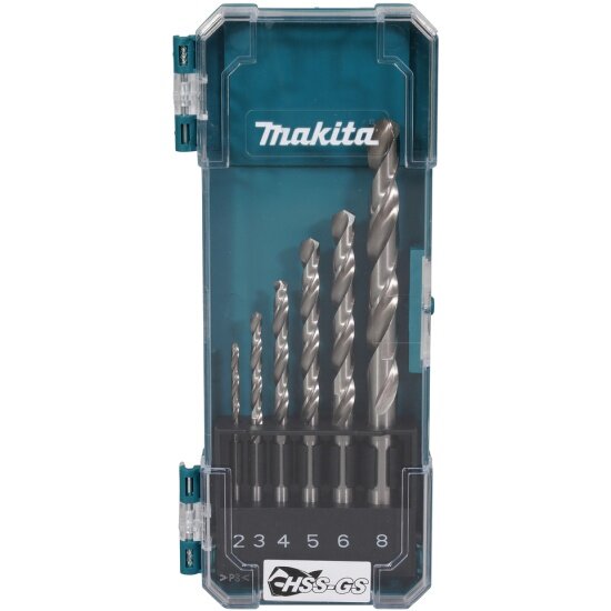 Набор сверл Makita HSS-GS 6 шт. (2,3,4,5,6,8 мм) (D-78346)