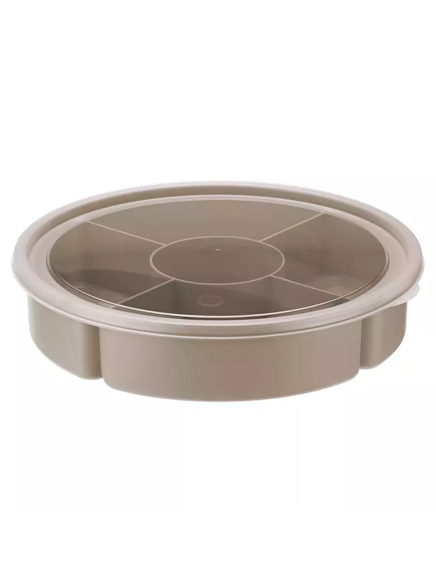 Менажница IDEA М 1123 К, герметичная, 5 секций, 25.5 см, бежевая