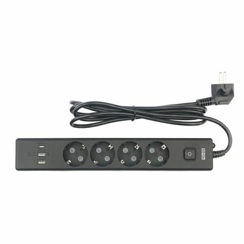 Сетевой удлинитель PowerCube PC-7B-2M, 1.9м, черный