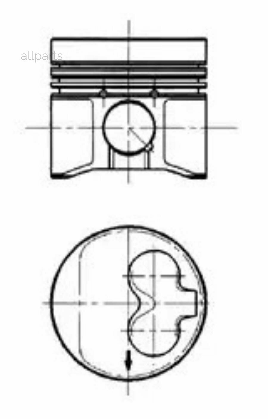 KOLBENSCHMIDT 91429630 Поршень dm.79.50x1.75x2.0x3.0 +1.00 Цена за 1 шт