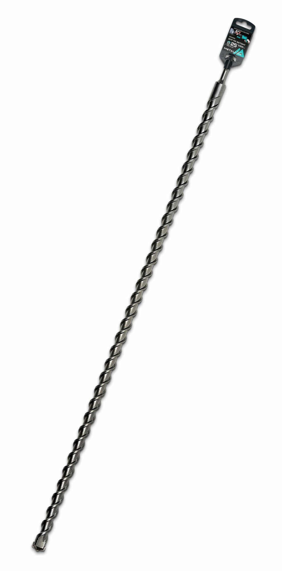Бур по бетону SDS-plus METALLICA Optima 25х1000/950 мм, напайка с центром, 2 спирали