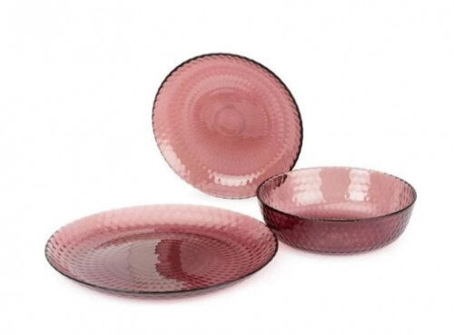 Столовый набор Luminarc идиллия лилак 16пр со стаканами ромб лилак 330мл (S1301 )