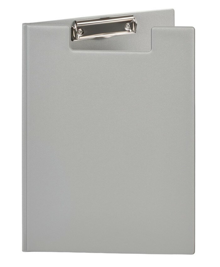 Папка-планшет ДПСканц, для офиса и школы, А4, без застежки, серая
