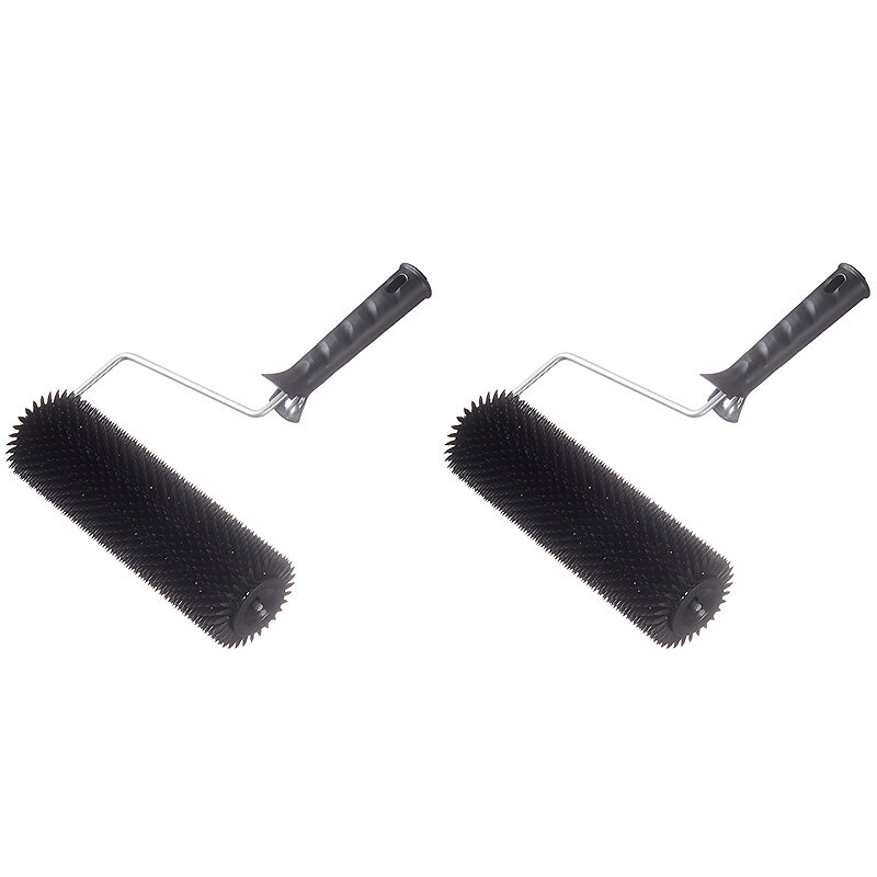 Валик игольчатый 240 мм игла 14 мм стержень 6 мм d78 мм с ручкой (2 шт.)