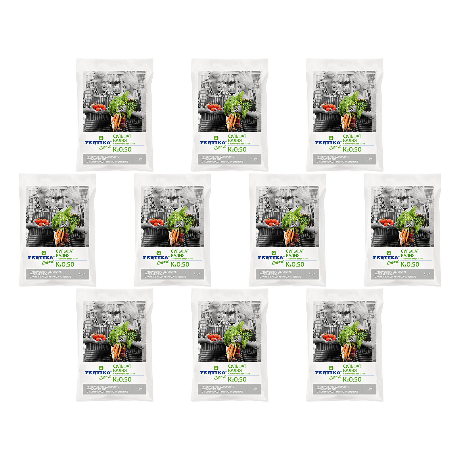 Удобрение сухое минеральное гранулированное Сульфат калия Fertika 1 кг (10 шт.)