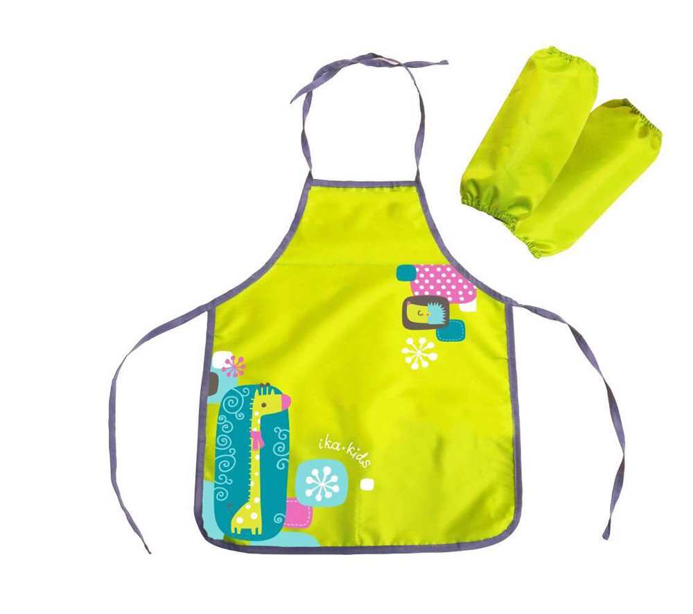 Фартук и нарукавники ФН2/Ж с рисунком-жираф лимонный 500.5х410 мм в мешочке 21х13.5 мм