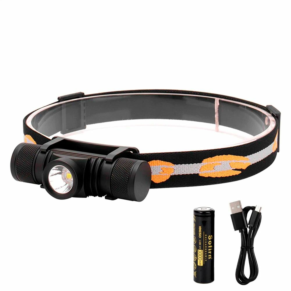 Налобный фонарь Sofirn H10 Cree XM-L2 700-Люмен USB Type-C (комплект с аккумулятором 18650 Li-Ion 3000mAh)